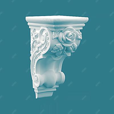 China GL-6035 Carved Wood Hand Decorative Brackets Urethane Decoration Decor Gypsum Corbels for sale