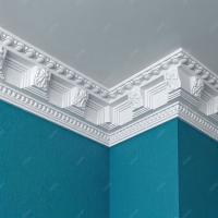 China GA-81088 Free Sample Easy Install Light Weight Polyurethane Fluted Cornice Designs Ceiling for sale