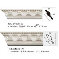 China GA-81088 Free Sample Easy Install Light Weight Polyurethane Fluted Cornice Designs Ceiling for sale