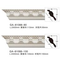 China GA-81088 Free Sample Easy Install Light Weight Polyurethane Fluted Cornice Designs Ceiling for sale