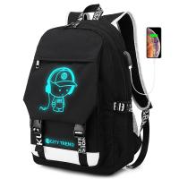 China Wholesale custom fluorescent logo boys waterproof bookbag durable luminous student school bags backpack for men for sale
