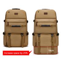 China Retro Large Capacity Outdoor Travel Bags  Mens Canvas Laptop Backpack 56-77 Litre for sale