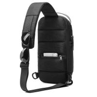 China Wholesale waterproof anti theft designer crossbody bag custom logo USB sling bags for men single shoulder chest bag for sale