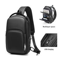 China High quality printed logo new casual Shoulder Sling Crossbody Bag Custom logo Travel Men's Chest Bags for sale