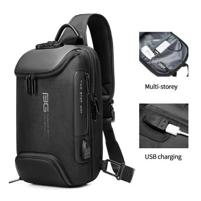 China Factory hot sell wholesale fashion anti theft men custom waterproof shoulder chest crossbody sling bag for men for sale