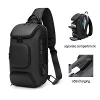 China Factory wholesale custom LOGO fashion anti theft men customized waterproof shoulder chest crossbody sling bag for men for sale