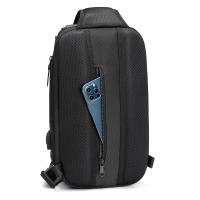 China Factory wholesale custom LOGO fashion anti theft men customized waterproof shoulder chest crossbody sling bag for men for sale
