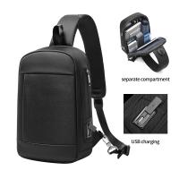 China Factory wholesale custom logo business multifunctional waterproof anti theft sling bag men's chest bag for sale