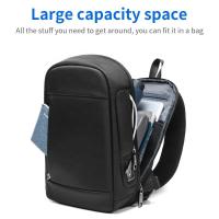 China Factory wholesale custom logo business multifunctional waterproof anti theft sling bag men's chest bag for sale