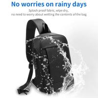 China Factory wholesale custom logo business multifunctional waterproof anti theft sling bag men's chest bag for sale