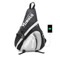 China Factory wholesale student fashion USB charging custom messenger bag waterproof bicycle sports Sling chest bag men for sale