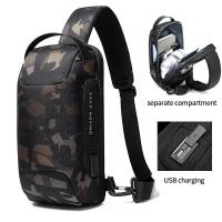 China MingLu Factory wholesale OEM custom men anti theft waterproof fashion chest crossbody sling bag mens for sale