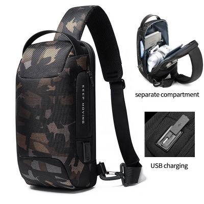 China MingLu Factory wholesale OEM custom men anti theft waterproof fashion chest crossbody sling bag mens for sale