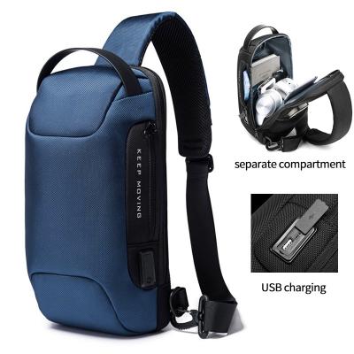 China Factory new wholesale custom men trend anti theft waterproof fashion chest crossbody sling bag for sale