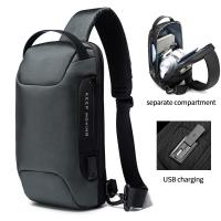 China Factory hot OEM custom men travel anti theft shoulder korean style crossbody waterproof men's customized sling bag for sale