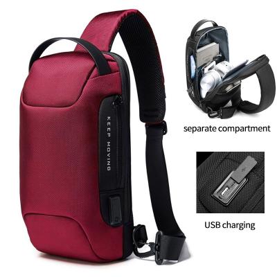 China Factory high quality wholesale OEM custom men fashion Korean anti theft waterproof crossbody chest shoulder sling bag for men for sale
