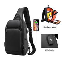 China High quality custom logo men's fashion waterproof business sling bag shoulder bag chest bag for sale
