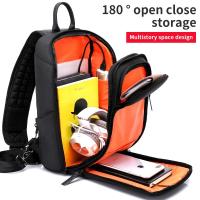 China High quality custom logo men's fashion waterproof business sling bag shoulder bag chest bag for sale