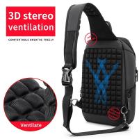 China High quality custom logo men's fashion waterproof business sling bag shoulder bag chest bag for sale