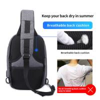 China Factory wholesale men travel anti theft Korean style crossbody waterproof mens customized sling bag for sale