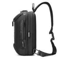 China Lightweight Large Black Mens Sling Bag Guard Against Theft Durable for sale