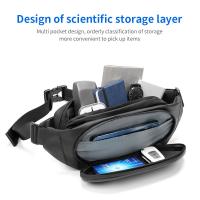 China Casual Polyster Anti Theft Waist Bag Slash Proof Waist Pack 30*16*11cm for sale