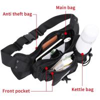 China Leisure Style Men'S Outdoor Waterproof Waist Bag Length 27cm Lightweight for sale