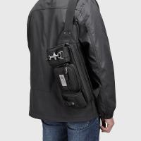 China Outdoor Oxford Waterproof Waist Bag Tool Kit Black Mens Bumbag Multifunctional for sale