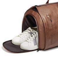 China Wholesale outdoor PU leather luggage travel bag business suit bag men Duffel Travelling bag for sale