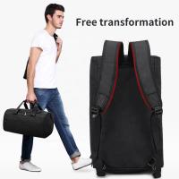 China Water Retardant Leather Nylon Workout Duffle Bags Unisex 43cm Length for sale