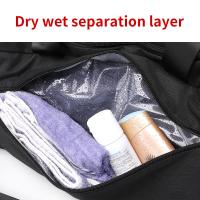 China Water Retardant Leather Nylon Workout Duffle Bags Unisex 43cm Length for sale