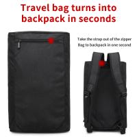 China Water Retardant Leather Nylon Workout Duffle Bags Unisex 43cm Length for sale