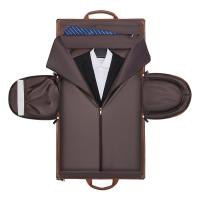 China Outdoor PU Leather Travel Duffle Bag Brown With Separate Shoe Compartment for sale