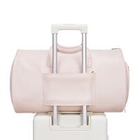 China PU Foldable Pink Leather Travel Duffle Bag Carry On Garment Bag OEM/ODM for sale