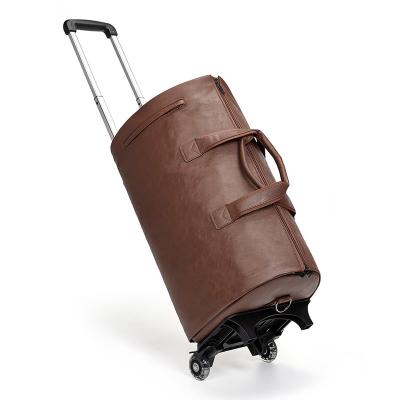 China OEM Rolling Garment Male Travel Duffle Bag With Trolley Sleeve Multipurpose for sale