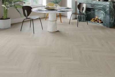 China Rigid Core Spc Herringbone Vinyl Flooring Planks 6.5mm 125x625mm for sale