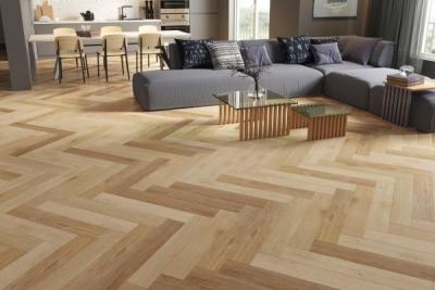 China 4.2mm spc stone polymer composite herringbone wood effect vinyl flooring for sale