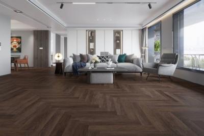 China 6.5mm Spc Vinyl Floor Tiles Herringbone Click Vinyl Flooring Grey for sale