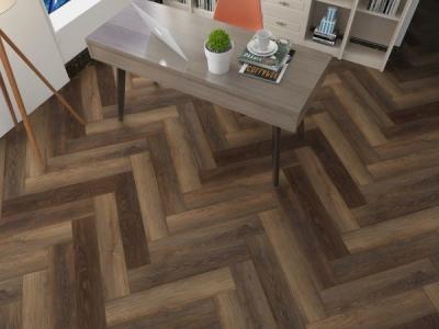 China 5.0mm Colour Fast To Sunlight SPC Herringbone Floor Click Lock Vinyl Plank Flooring for sale