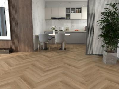 China SPC Herringbone Vinyl Plank Flooring 15 Mil Wear Layer for sale