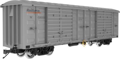 China 1000mm Gauge Covered Goods Wagon 18t Load 56.5t Capacity Railway Wagon for sale