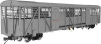 China 1000mm Gauge Livestock Wagon 33t Capacity Tanzania Railway Covered Goods Wagon for sale