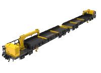 China RTH35 Railway Flat Wagon 1435mm Gauge 72t Capacity for Transporting 25m Rails for sale