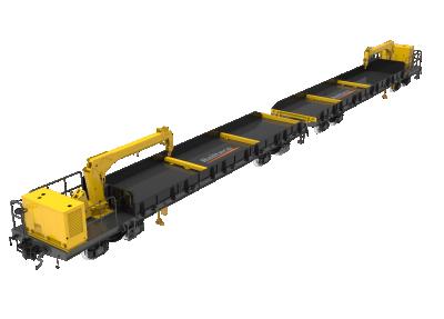 China RTH35 Railway Flat Wagon 1435mm Gauge 72t Capacity for Transporting 25m Rails for sale