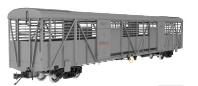 China 1000mm Gauge Livestock Railway Wagon with Roof Mounted Water Tank and Casting Steel Bogie for sale