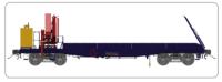 China RTH56 1600mm Railway Flat Wagon 80km/H Crane Flat Wagon for sale