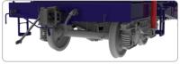 China RTH56 1600mm Railway Flat Wagon 80km/H Crane Flat Wagon for sale