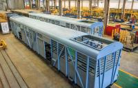 China 23.5t Top Covered Cattle Railroad Wagon 75km/H 1000mm Gauge Livestock Transport for sale