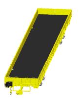 China 16 Ton 1000mm Gauge Railway Flat Wagon for Container and Steel Transport for sale