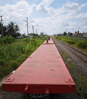 China Multiple Cargoes Railway Flat Wagon 75km/H Lightweight  Container Wagon for sale